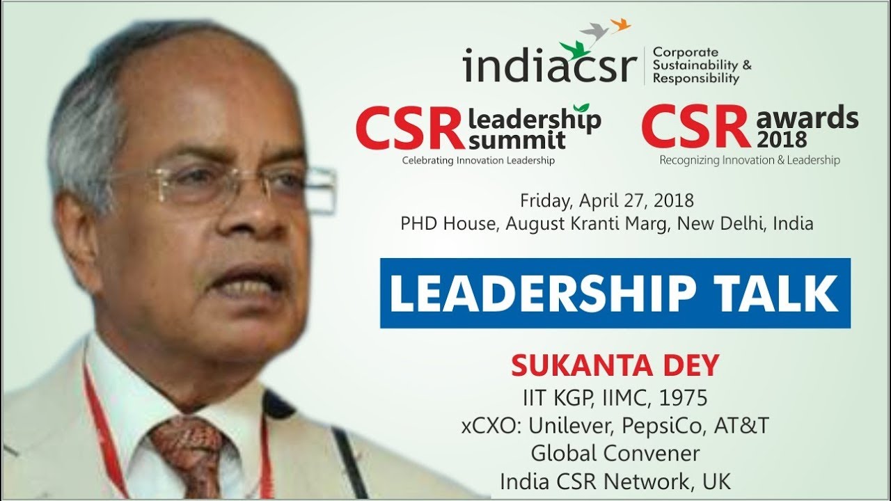 Sukanta Dey at India CSR Leadership Summit 2018, New Delhi. - YouTube