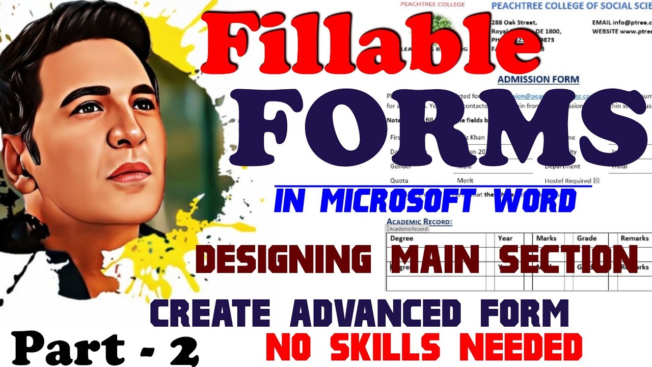 How to make fillable form in Microsoft Word Part-2 | Create and Design ...