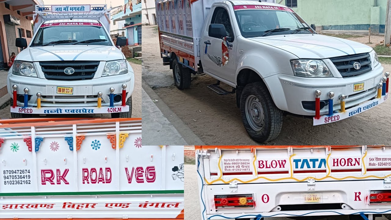 tata youdha 1700 white colour bs6 truck full body radium stickering ...