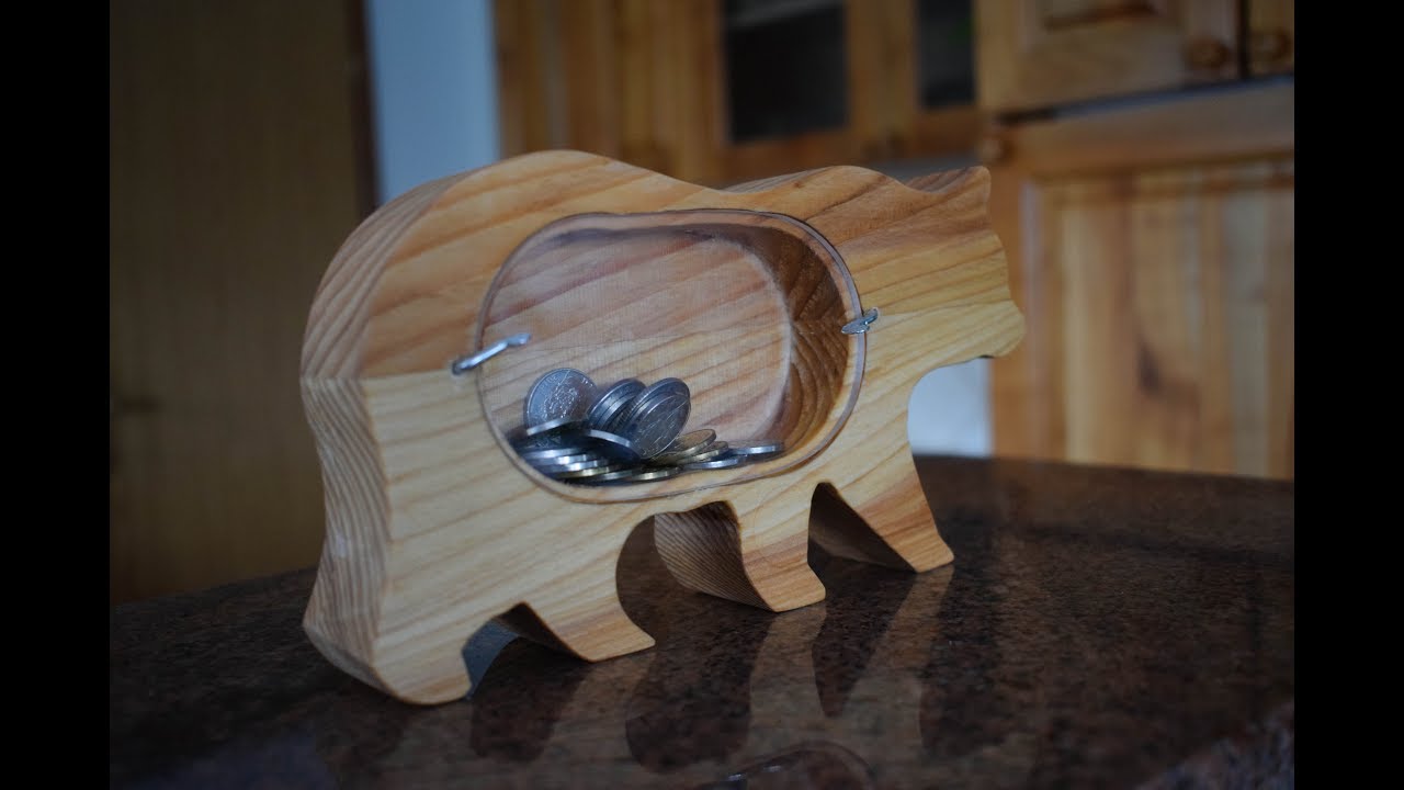 Making Wooden Coin Bank - YouTube