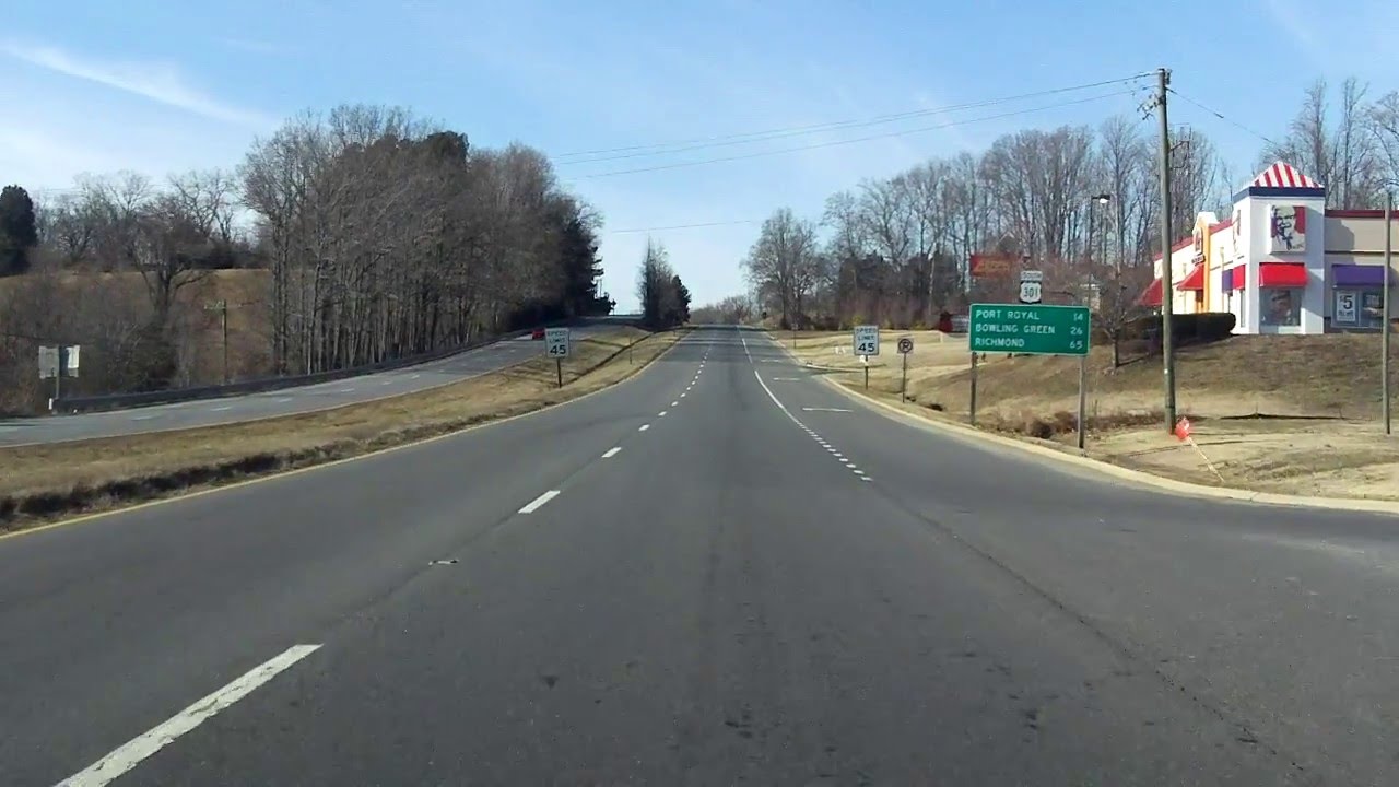 US 301 - Virginia (Nice Bridge to VA 218) southbound - YouTube