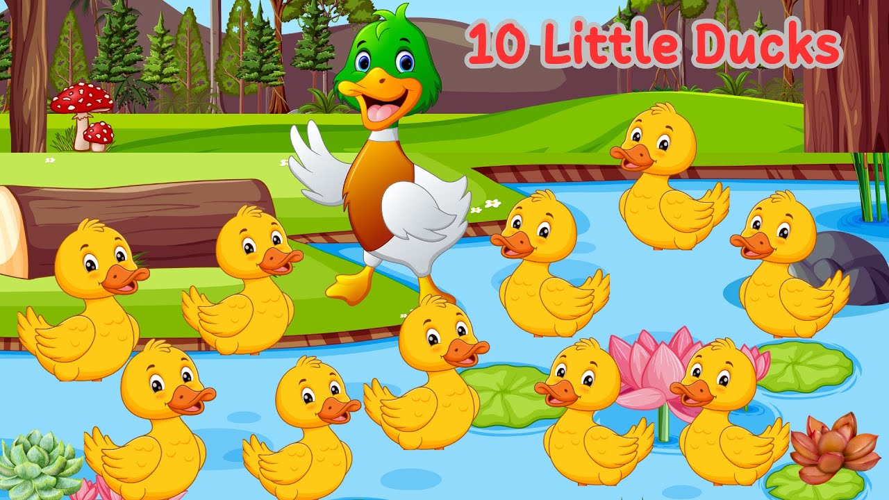Count And Learn 1 to 10 with Friendly Ducks Swimming And Shining | Sing ...