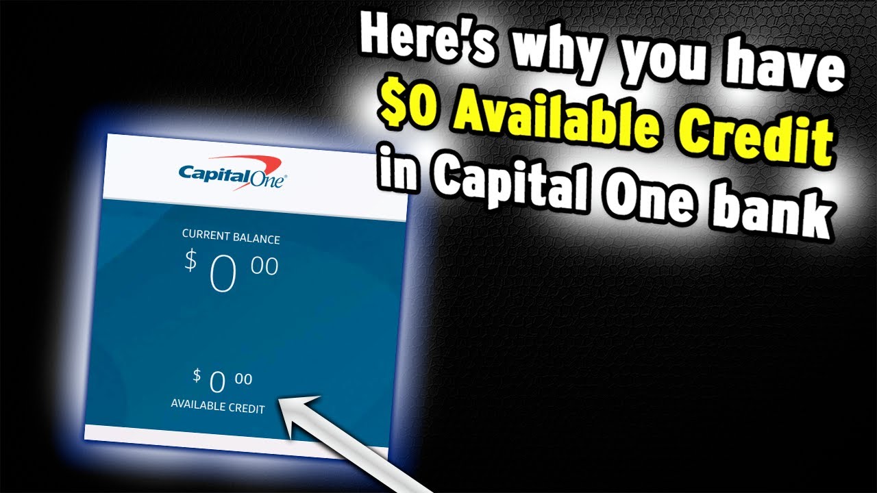 Payment Posted But No Available Credit Capital One - Here’s Why You ...