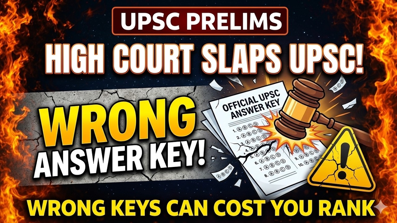 “UPSC EXPOSED ? | High Court Slams UPSC Over Wrong Answer Key | Big ...
