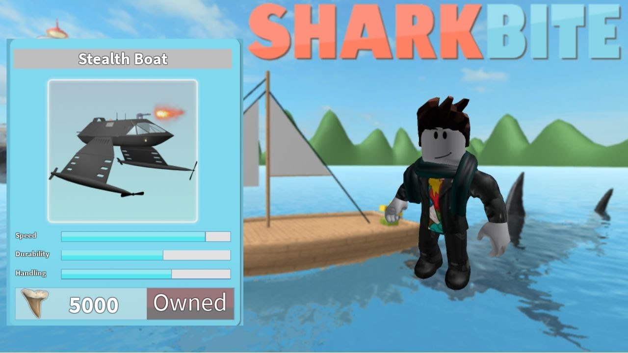 I GOT THE STEALTH BOAT in Roblox Shark Bite - YouTube