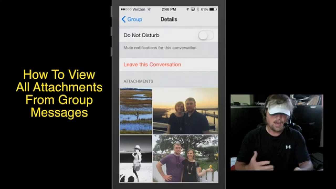 How To View All Attachments In iPhone Group Messages - YouTube