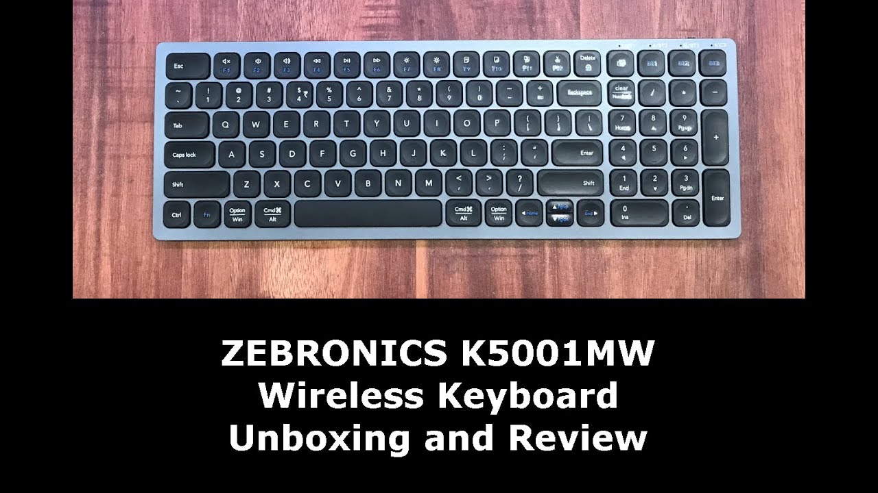 Zebronics K5001MW Wireless Keyboard Unboxing and review, apple magic ...