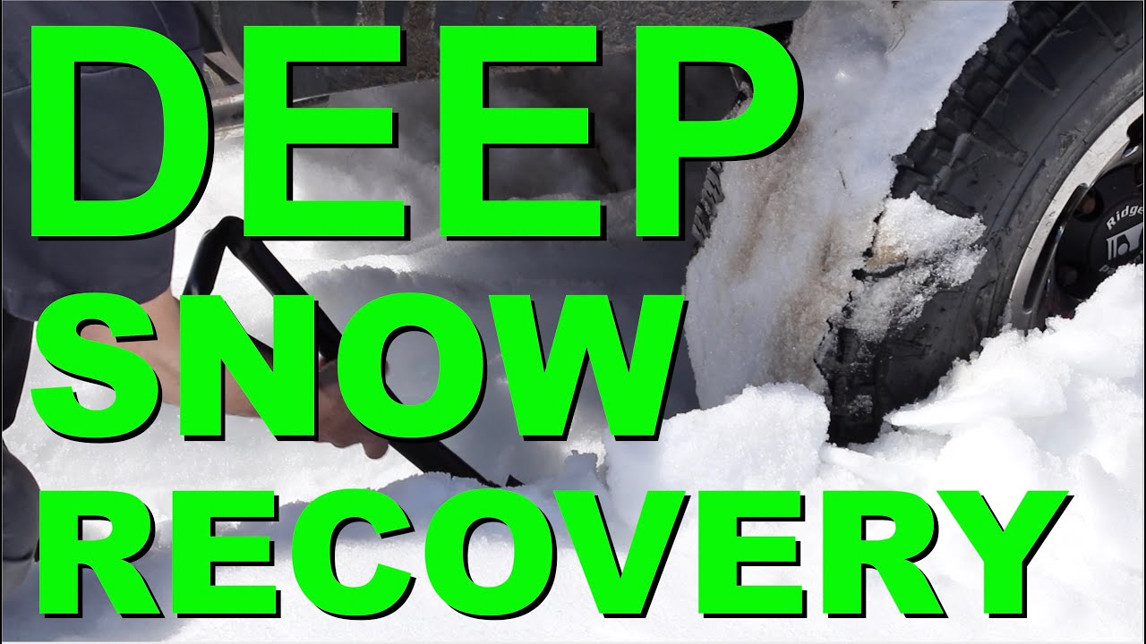Deep Snow Recovery with Rugged Ridge Traction Pads - YouTube