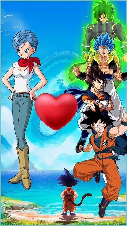 ``Bulma Love||😘 with Broly, gogeta, vegito,goku mode#theboys - YouTube