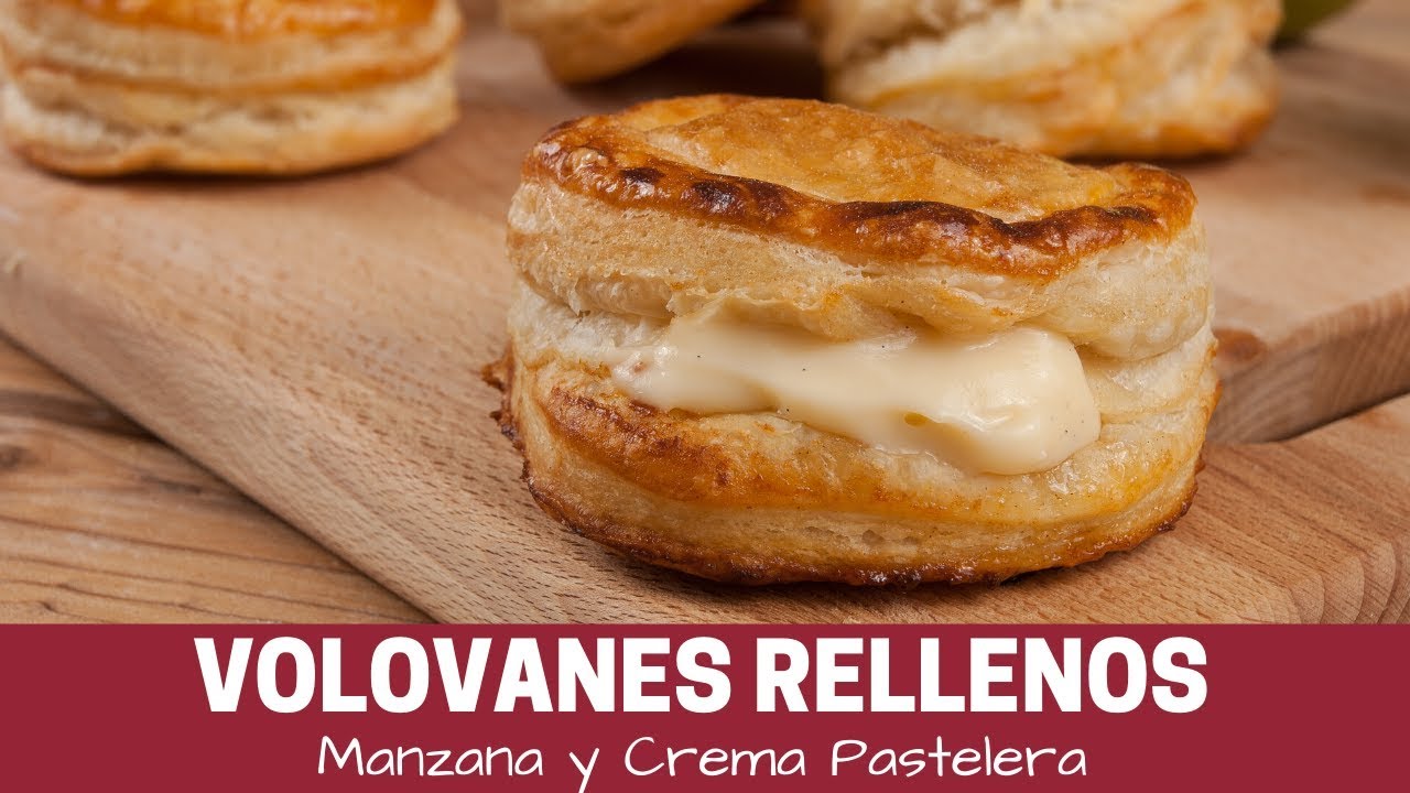Como Hacer Volovanes de Hojaldre | Relleno dulce con Manzana y Crema ...