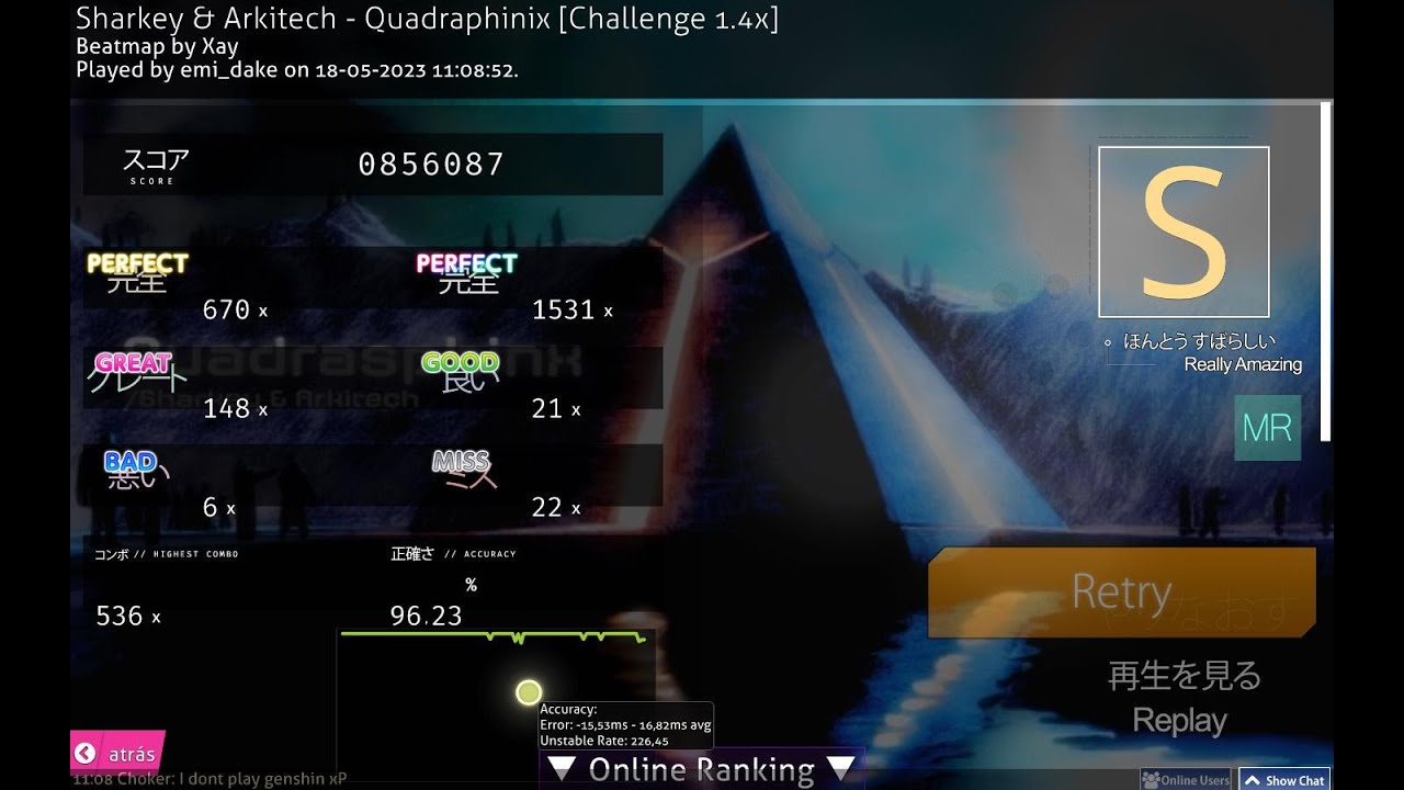 [Osu!mania] Quadraphinix 1.4 96.23% - YouTube