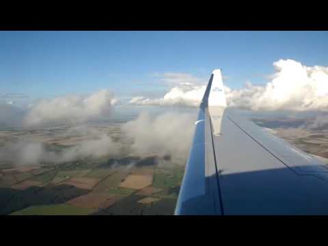 ONBOARD - KLM E175 KL1489 Amsterdam Schiphol to Humberside Airport ...