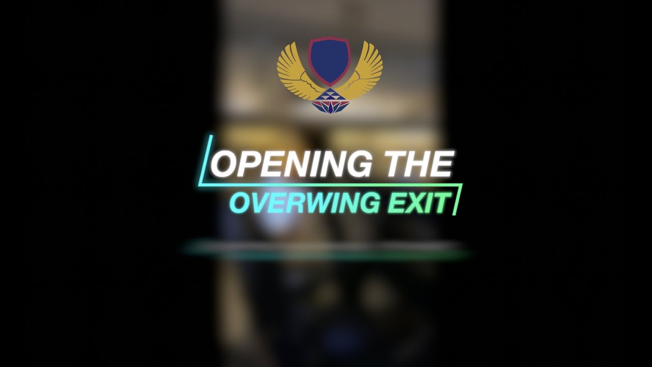 Opening the Overwing Exit - YouTube