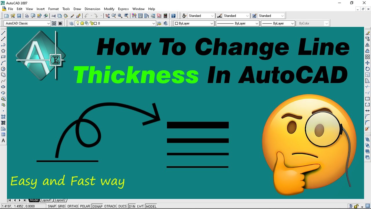 How To Change line THICKNESS / Weight in AutoCAD || Easy and Fast Way ...