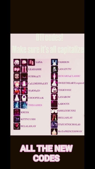 All The New DTI Codes || Android Gameplay || Roblox ||♥ - YouTube