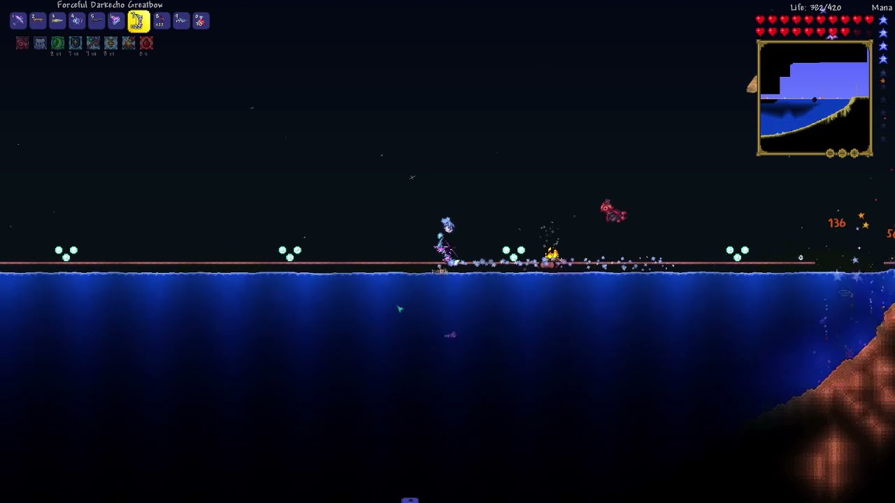 crafting one of the best weapons: the MEGASHARK!!!!! terraria calamity ...