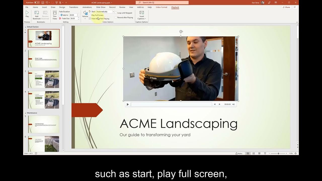 Microsoft PowerPoint - Configure media playback options - YouTube