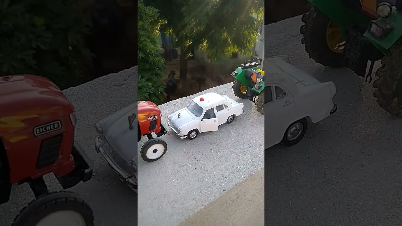 tractor vs car #shorts - YouTube