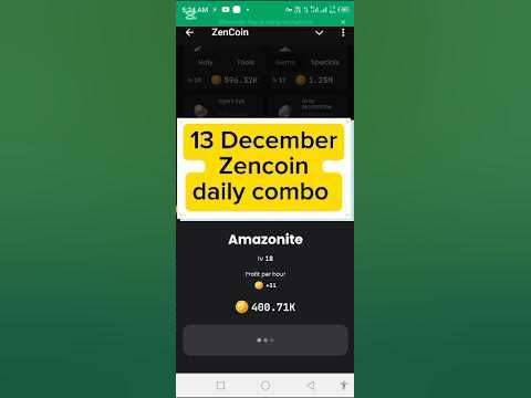 Zencoin today combo card | 13 December Zencoin daily combo card | Today Zencoin daily combo card ...