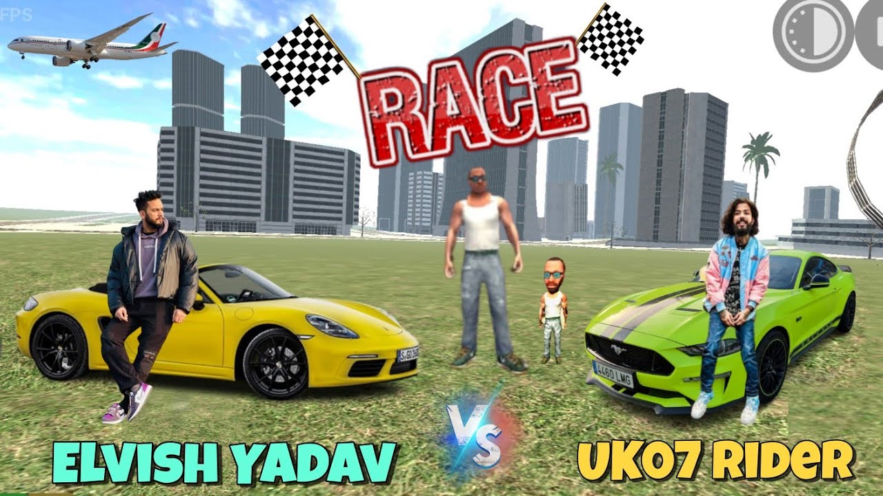Porsche vs Mustang || Elvish Yadav & UK07 Rider 😱 Car Race ...