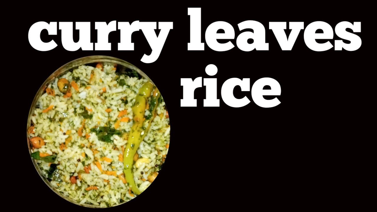 karivepaku rice||curryleaves rice recipe||healthy hair growth food ...