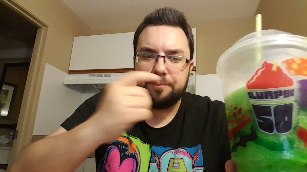 Slurpee Skittles Green Apple Review (Live) - YouTube