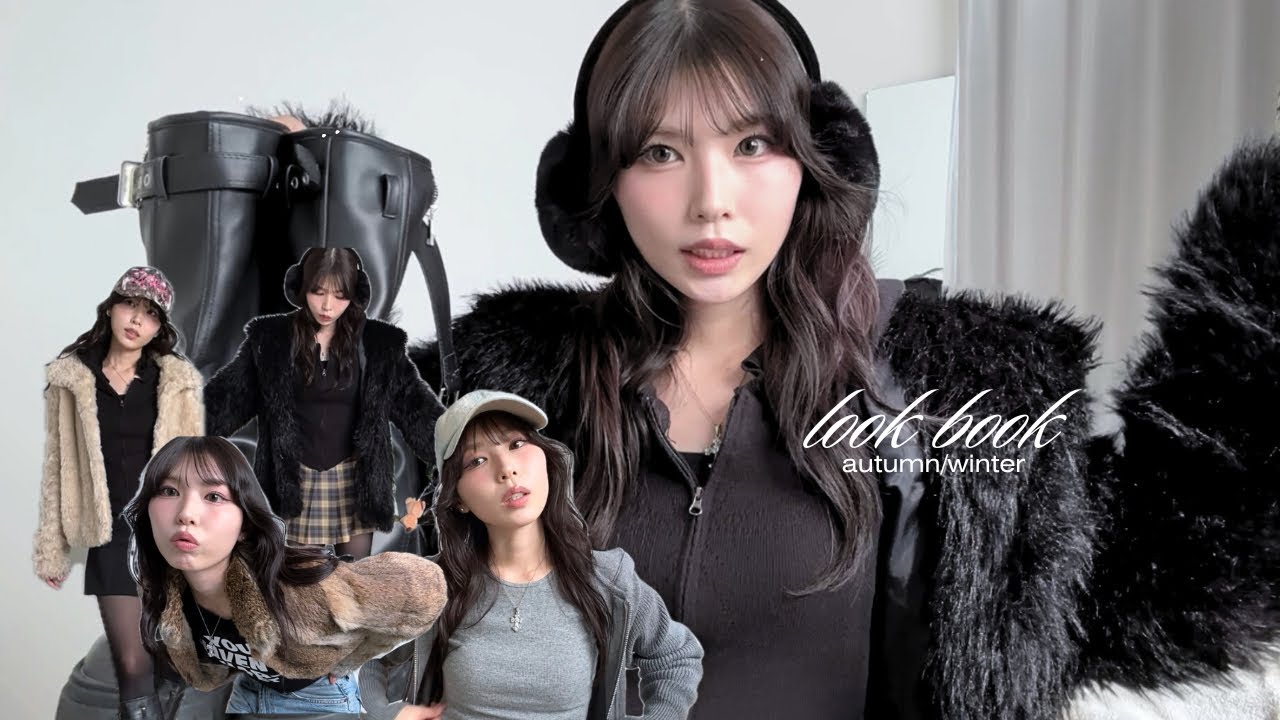 162/46kg 韓国好き女による冬のLOOK BOOK - YouTube