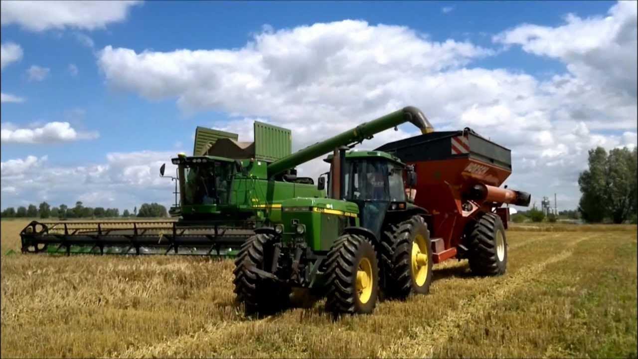 Trebbiatura orzo GERMANIA 2012 con John Deere - YouTube