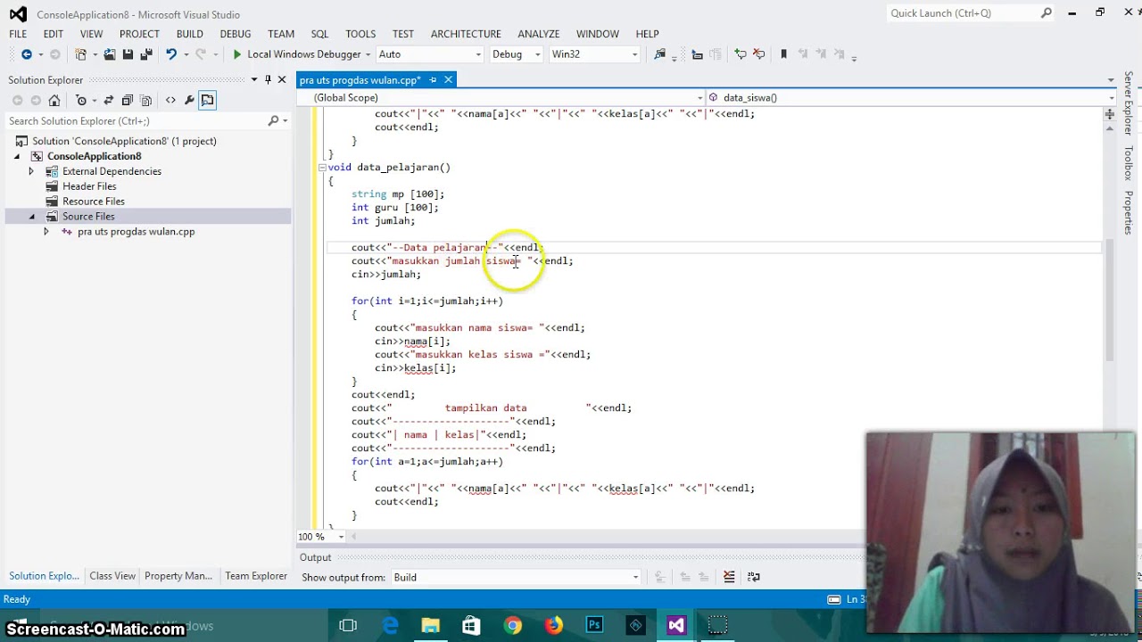 Program Array dan Fungsi dengan C++ - YouTube