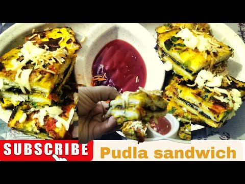 Bombay Street Style Besan Pudla Sandwich | Besan ka sandwich recipe ...