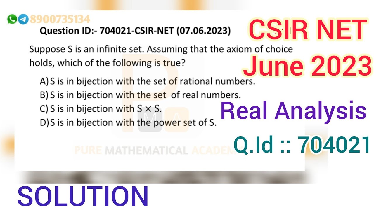 Csir Net June 2023 Mathematics Real Analysis Solution Q Id 704021 Similar Sets By Pma
