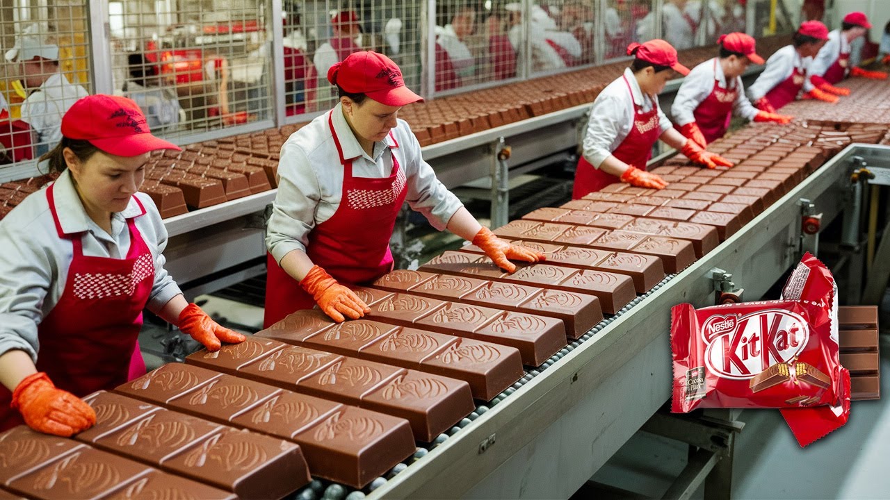 How KitKat Are Made in a Factory | Incredible KitKat Factory Process ...