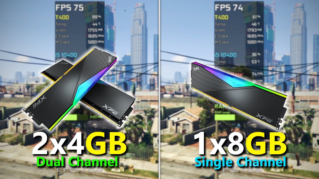 2x4GB vs 1x8GB RAM - Test in 7 Games - YouTube