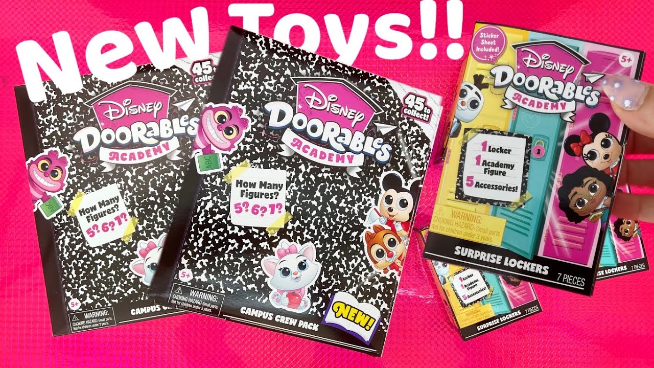 DISNEY DOORABLES ACADEMY CAMPUS CREW PACK SURPRISE LOCKERS UNBOXING disney-doorables-academy-campus-crew-pack-surprise-lockers-unboxing