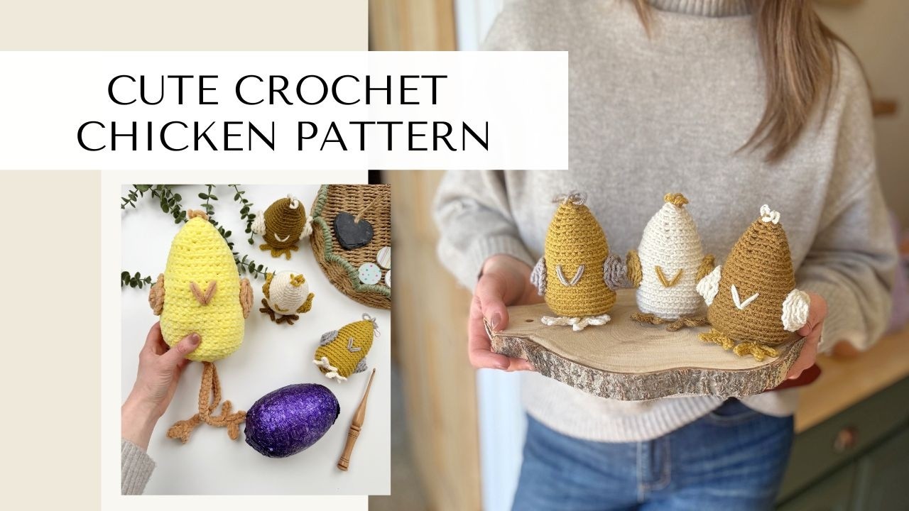 Crochet Chicken Pattern - Amigurumi Toy, Decor or Egg Cozy - YouTube