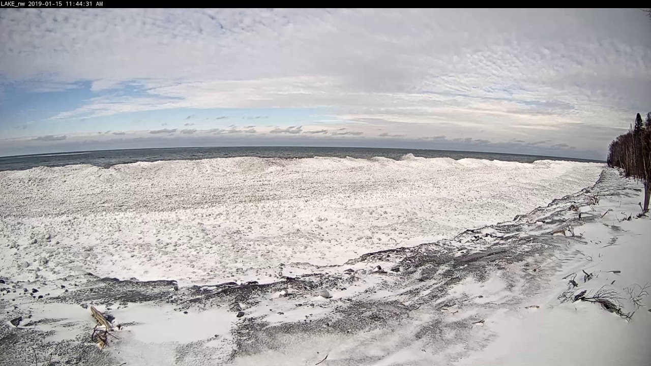 Lake Superior Waves, Redridge, MI, January 15, 2019, 11:45 AM - YouTube