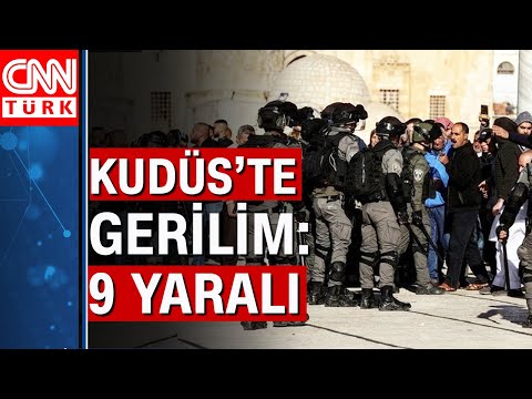 İsrail polisi fanatik Yahudi yerleşimci grupları ile birlikte Mescid-i Aksa'ya baskın yaptı