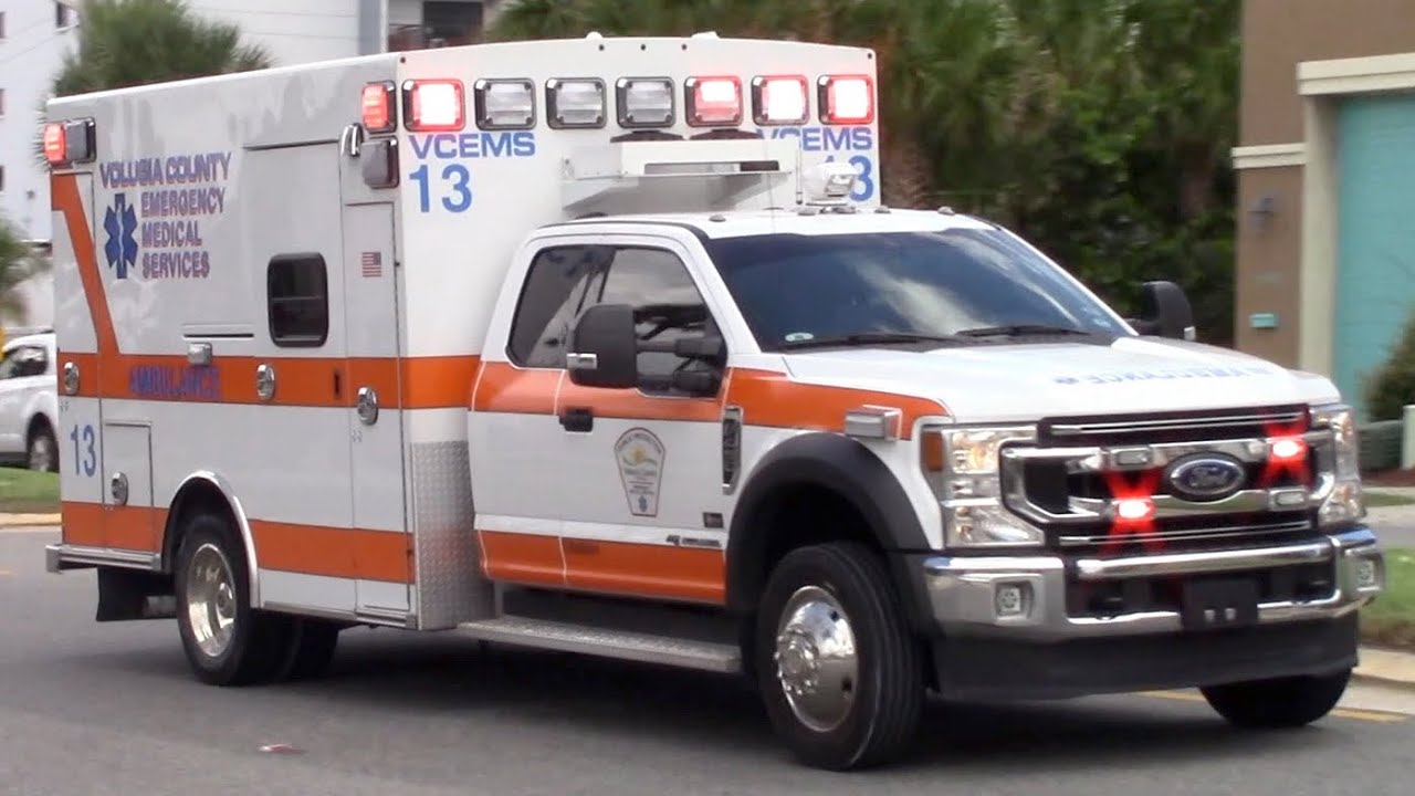 Volusia County EMS Ambulance 13 Responding 8-25-22 - YouTube