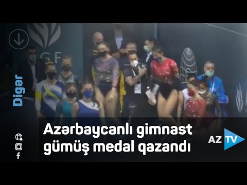 Gimnastımız Dünya Kubokunda gümüş medal qazandı
