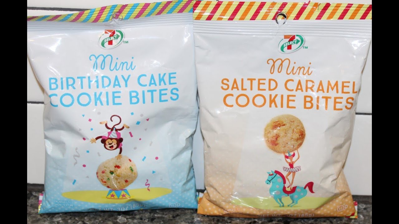 7-Eleven 7-Select Mini Cookie Bites: Birthday Cake & Salted Caramel ...