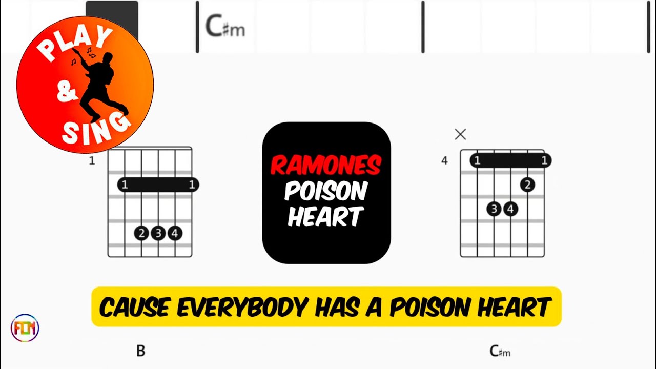 RAMONES Poison Heart FCN GUITAR CHORDS & LYRICS - YouTube