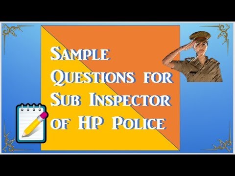 Sub- Inspector HP Police | Previous Year's Question Paper | MCQs | HP ...