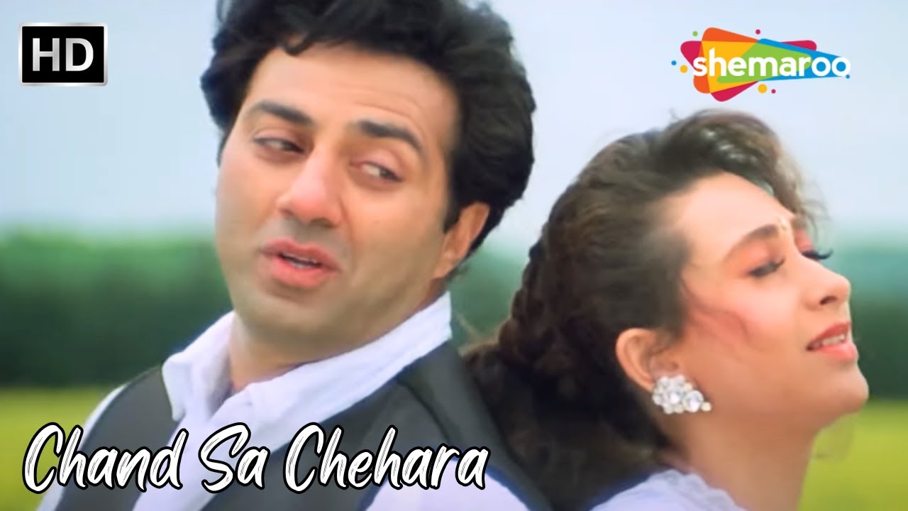 Chand Sa Chehara | Karishma Kapoor, Sunny Deol Hit Songs | Alka Yagnik Songs | Ajay Hit Songs ...