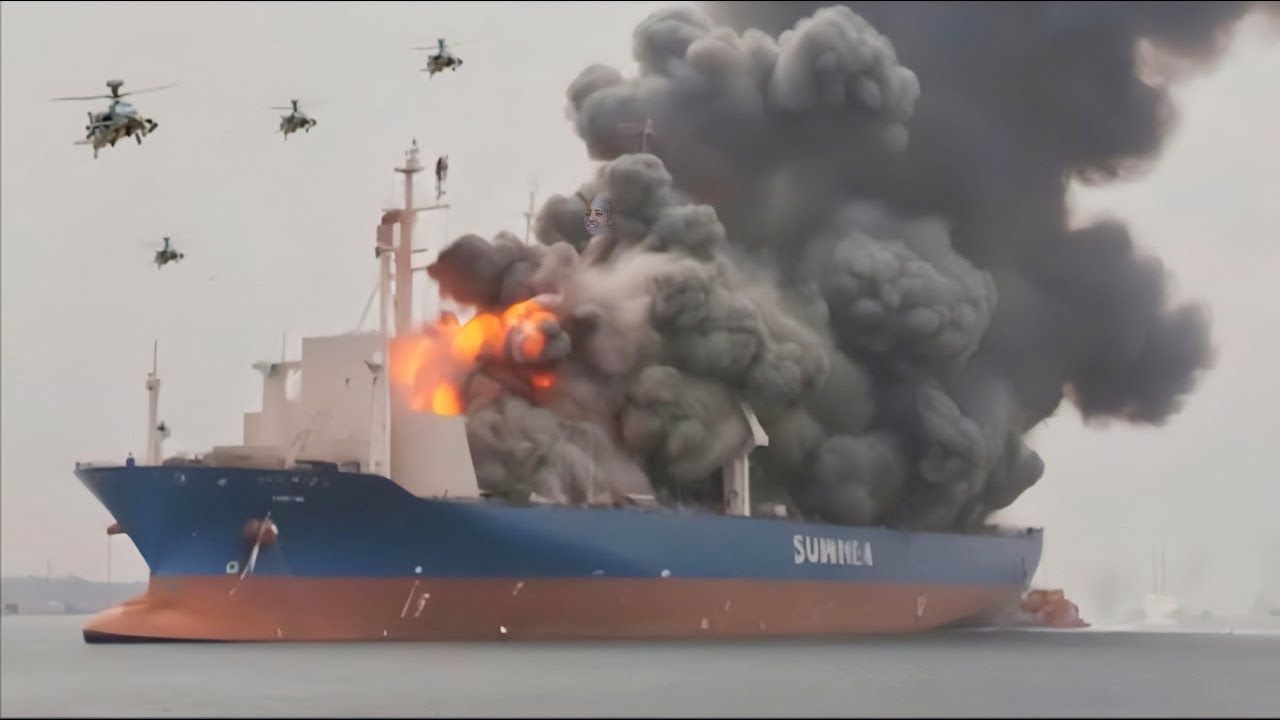 Today, a US cargo ship carrying explosives was destroyed by a Russian ...