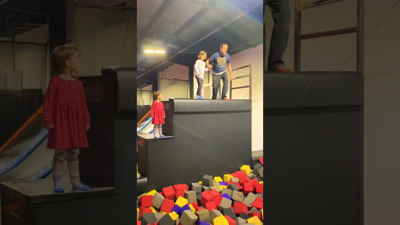 Big jump into block pit #shorts - YouTube