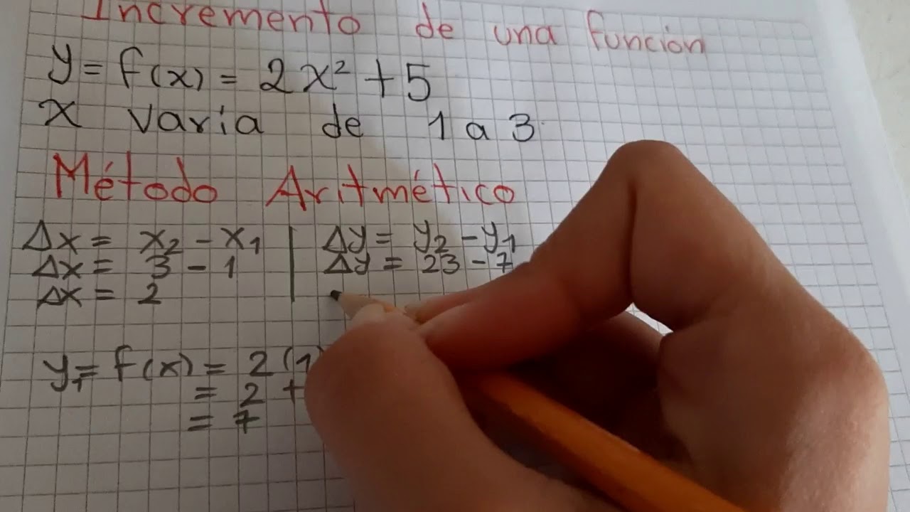 INCREMENTO DE UNA FUNCIÓN- EJEMPLO 1 - YouTube