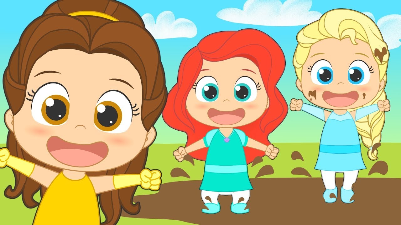CINCO BEBÉS con Princesas Disney | Elsa Ariel Bella Rapunzel ...