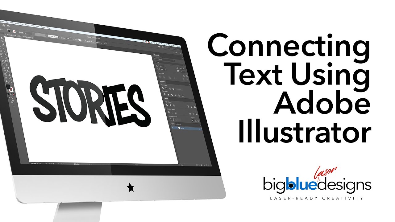 Tutorial: Connecting Text in Illustrator - YouTube