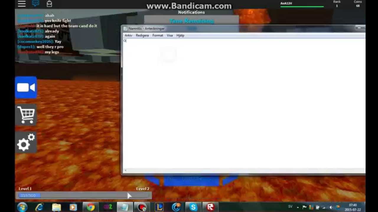 I playing TNT Run in Roblox.com! - YouTube
