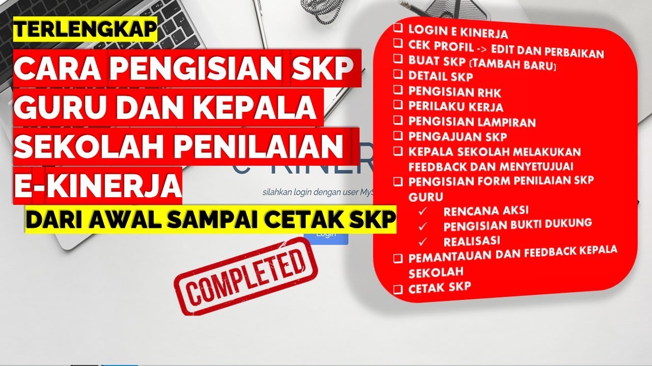 CARA PENGISIAN SKP E KINERJA GURU DAN KEPALA SEKOLAH DARI AWAL SAMPAI ...